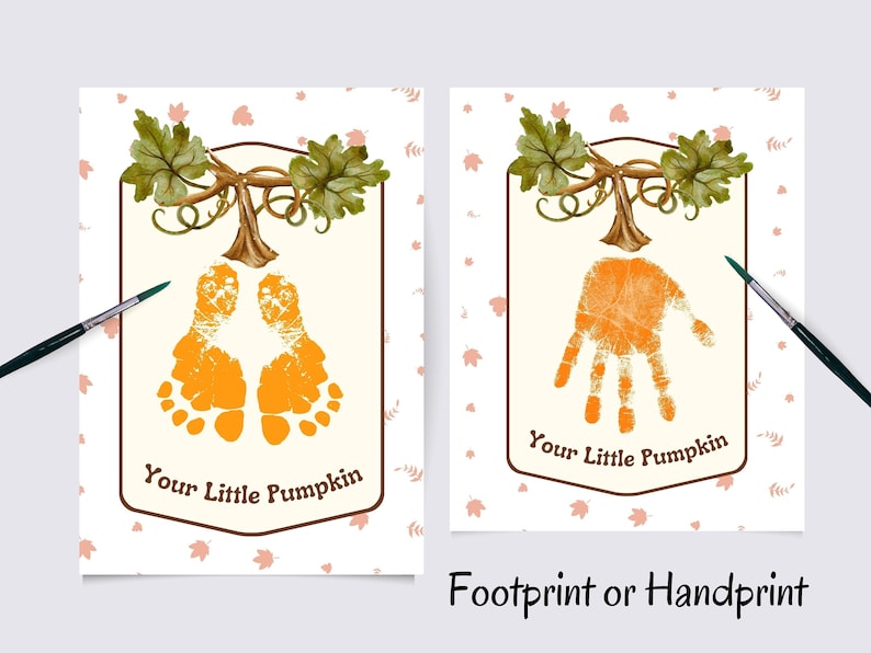 Thanksgiving Handprint Footprint Craft Bundle Thanksgiving - Etsy