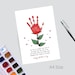Flower Handprint Art Craft, Rose Handprint, Mother's Day Handprint Art ...
