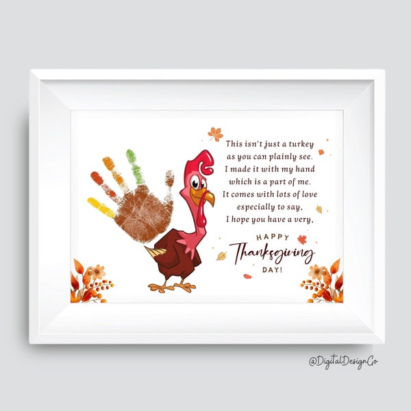 Turkey Handprint Poem - Etsy