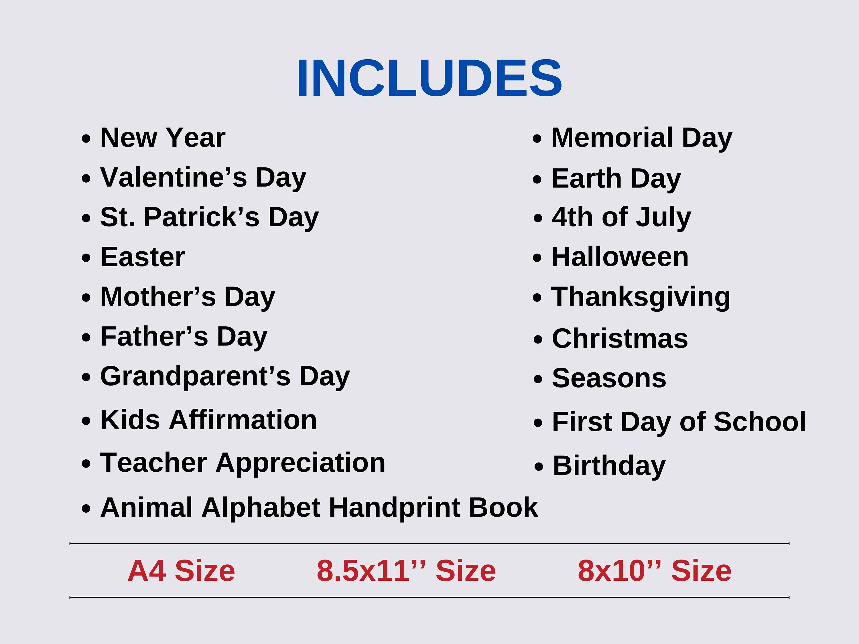 Yearly Mega Bundle, Handprint Footprint Art Craft, Full Year of Seasons ...
