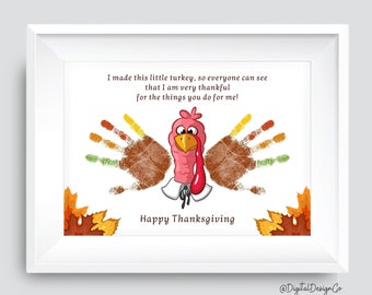 Thanksgiving Handprint Craft Baby Fall Art Preschool Fall - Etsy