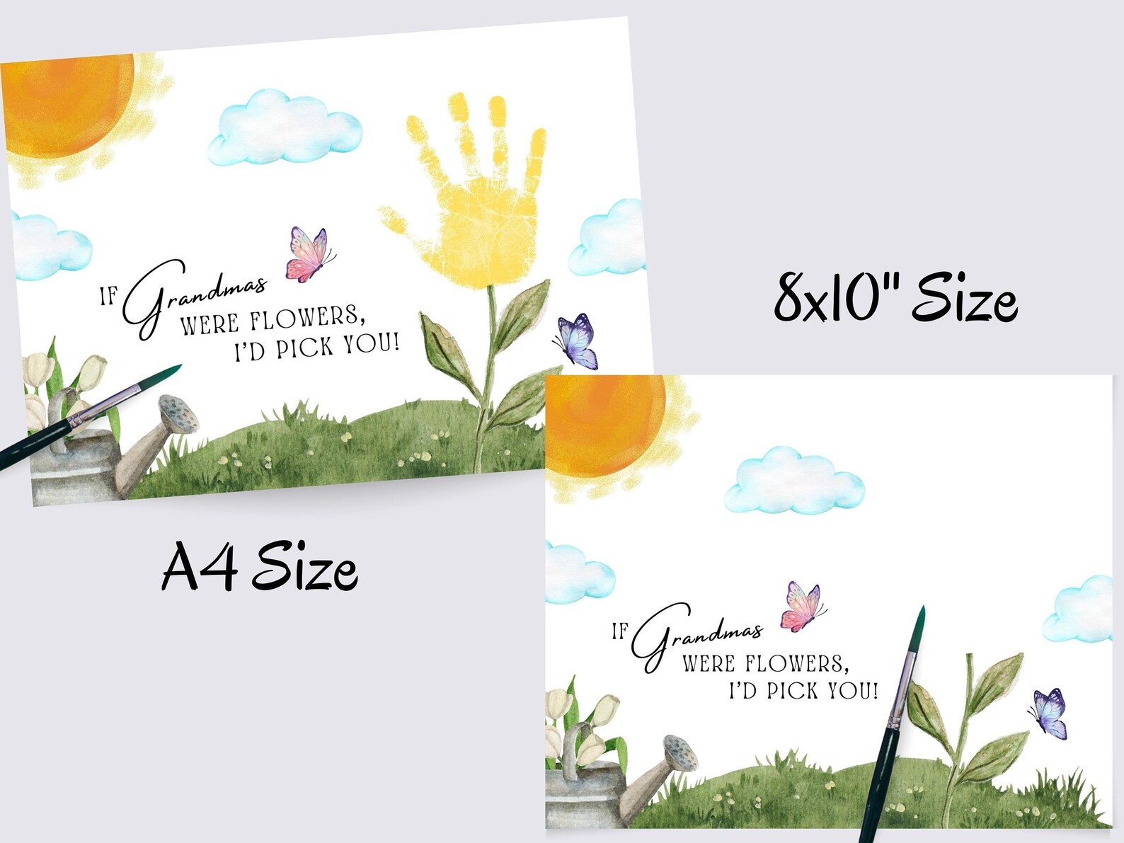 Grandparents Handprint Art Craft Grandparents Day Bundle - Etsy