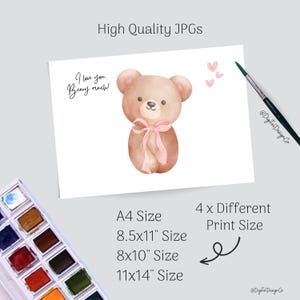 I Love You Beary Much, Bear Footprint Art Craft, Kids Baby Toddler, DIY ...