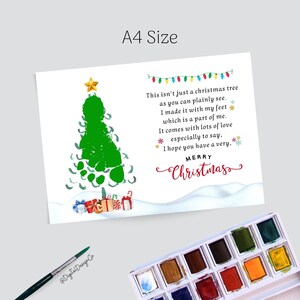 Christmas Tree Footprint Art, Poem, Merry Christmas, Tree Footprint ...