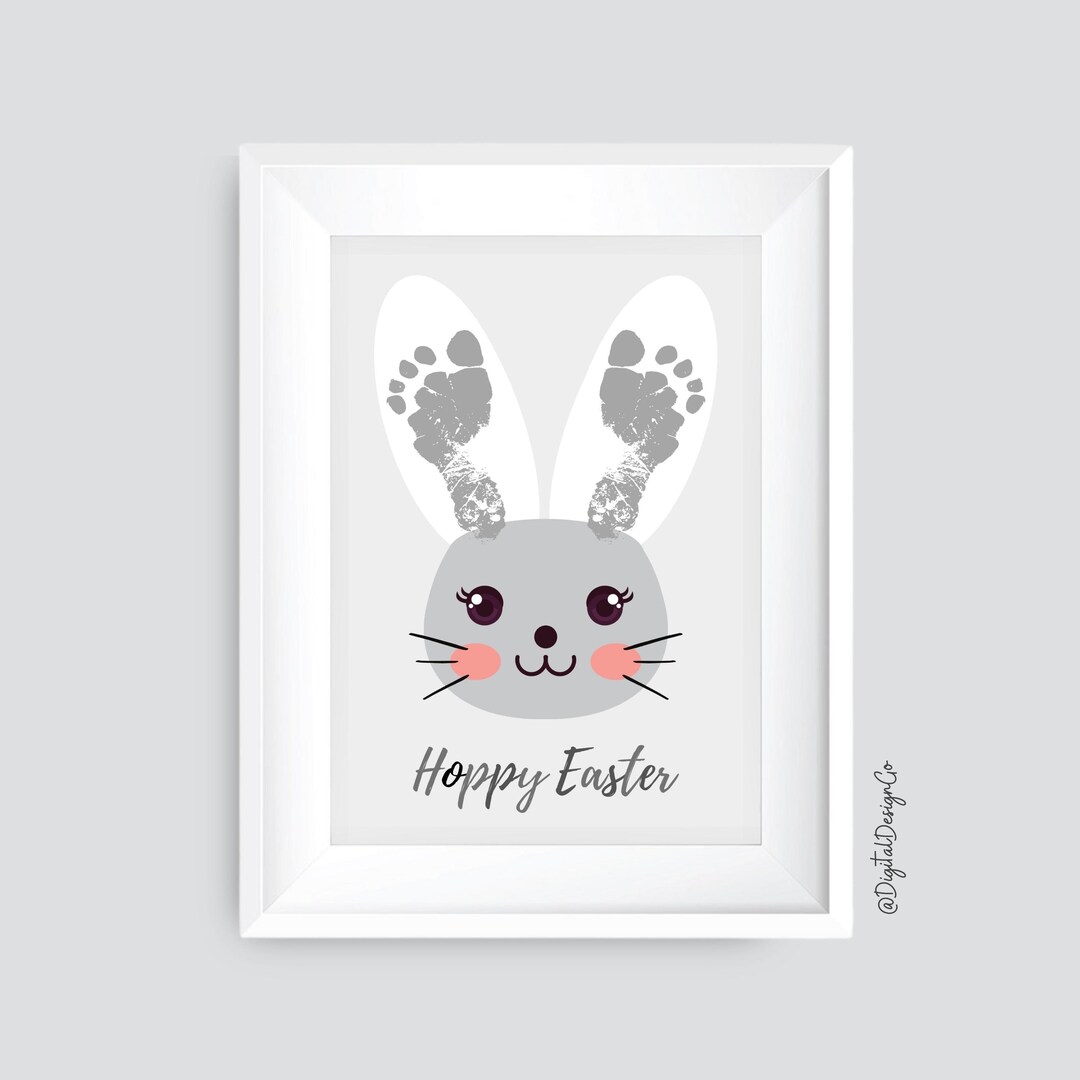 Easter Footprint Craft, Handprint Art, Hoppy Easter, Toddler Craft ...
