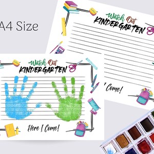 Kindergarten Handprint Art, 1st Day First Day, Starting School Kindy ...
