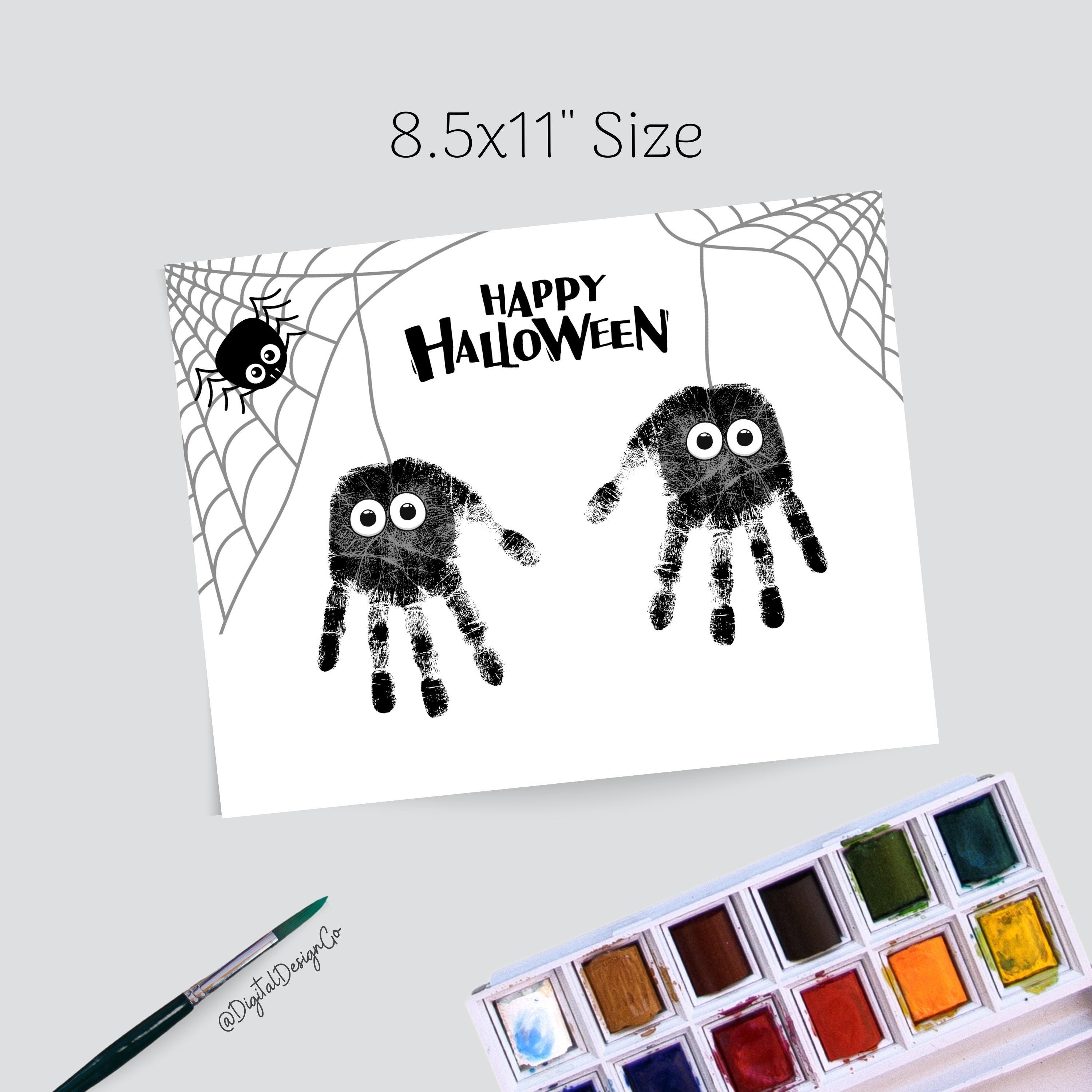 Halloween Handprint Art, Spider Handprint Craft, Happy Halloween, Kids ...