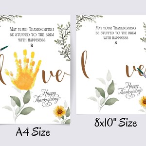 Thanksgiving Day Handprint Art Bundle, Thanksgiving Handprint Craft ...