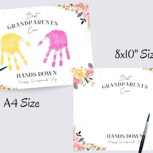 Grandparents Handprint Art Craft, Grandparents Day Bundle, Gift for ...