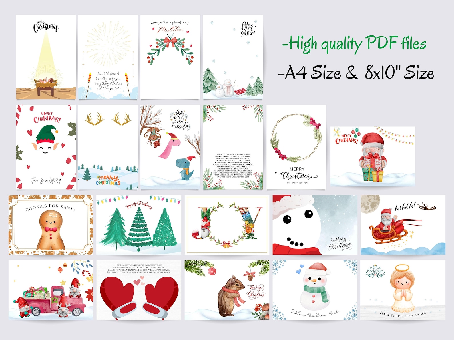 Christmas Handprint Footprint Art Craft Bundle, Christmas Handprint Art ...