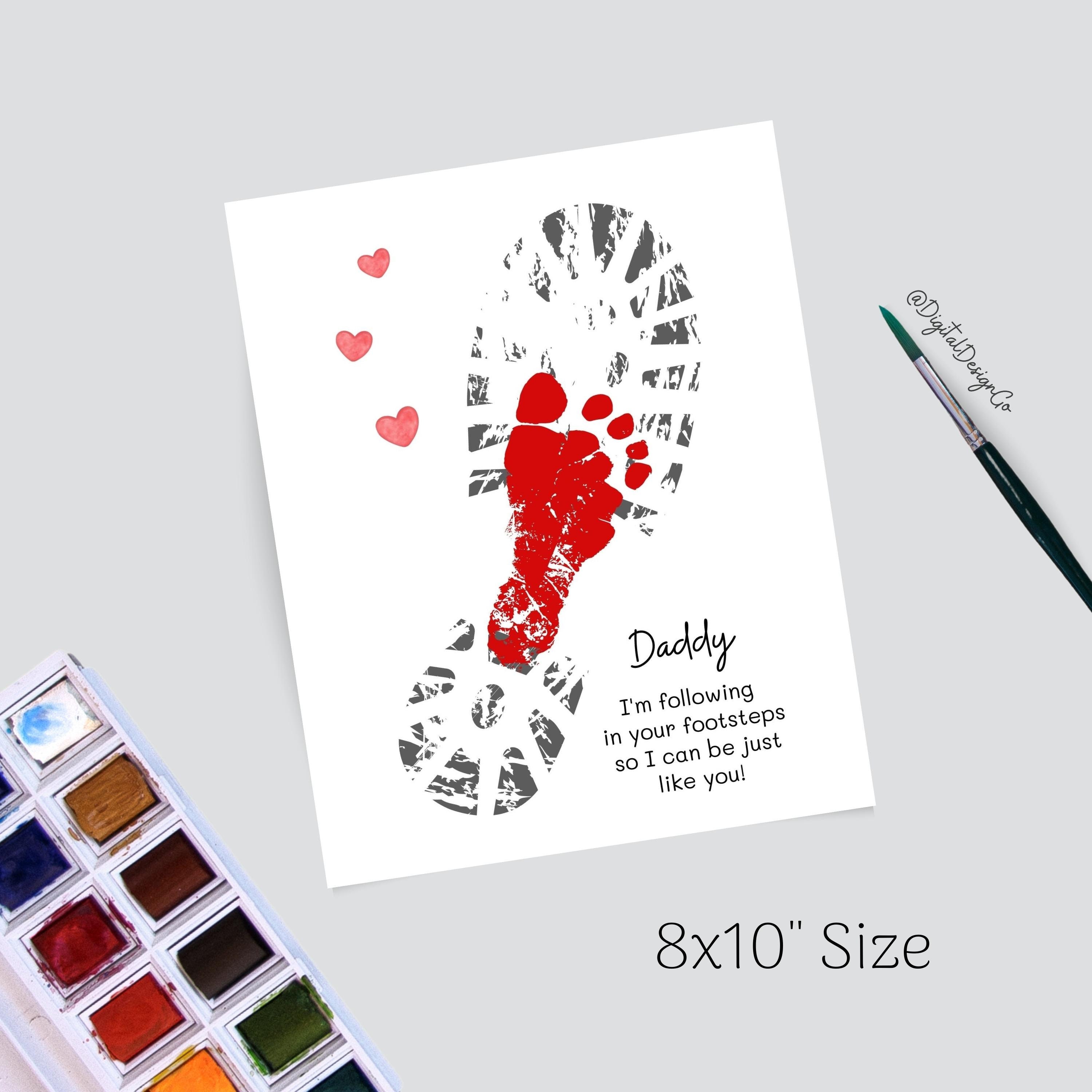 Father's Day Footprint Craft, Daddy I'm Following in Your Footsteps ...