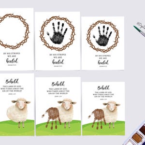 Religious Easter Handprint Art Craft, Palm Sunday Craft, Easter Story ...