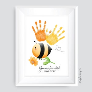 Mother's Day Handprint Art Craft, You Are Bee-autiful - I Love You ...