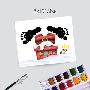 Christmas Footprint Art / Ho Ho Ho Santa Footprint Craft for Baby ...