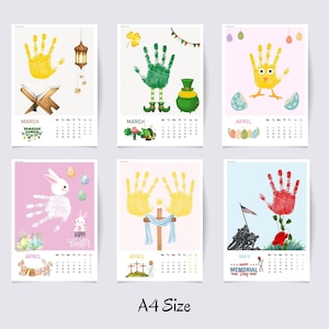 2023 Mega Handprint Calendar, Handprint Art Craft DIY Gift Child Baby ...