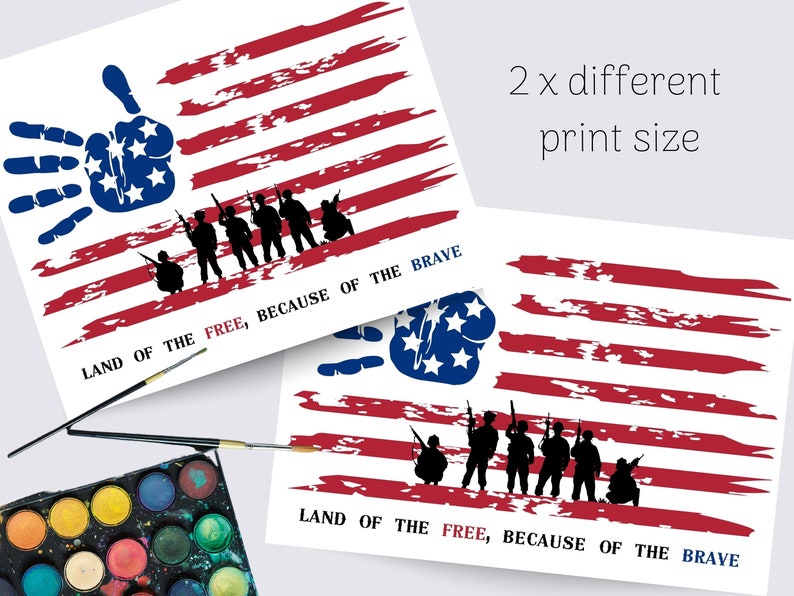 Flag Handprint Craft Fourth of July Handprint Handprint Art - Etsy