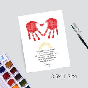 Love Poem Handprint Art Craft, Valentines Day, Mothers Day Craft for ...