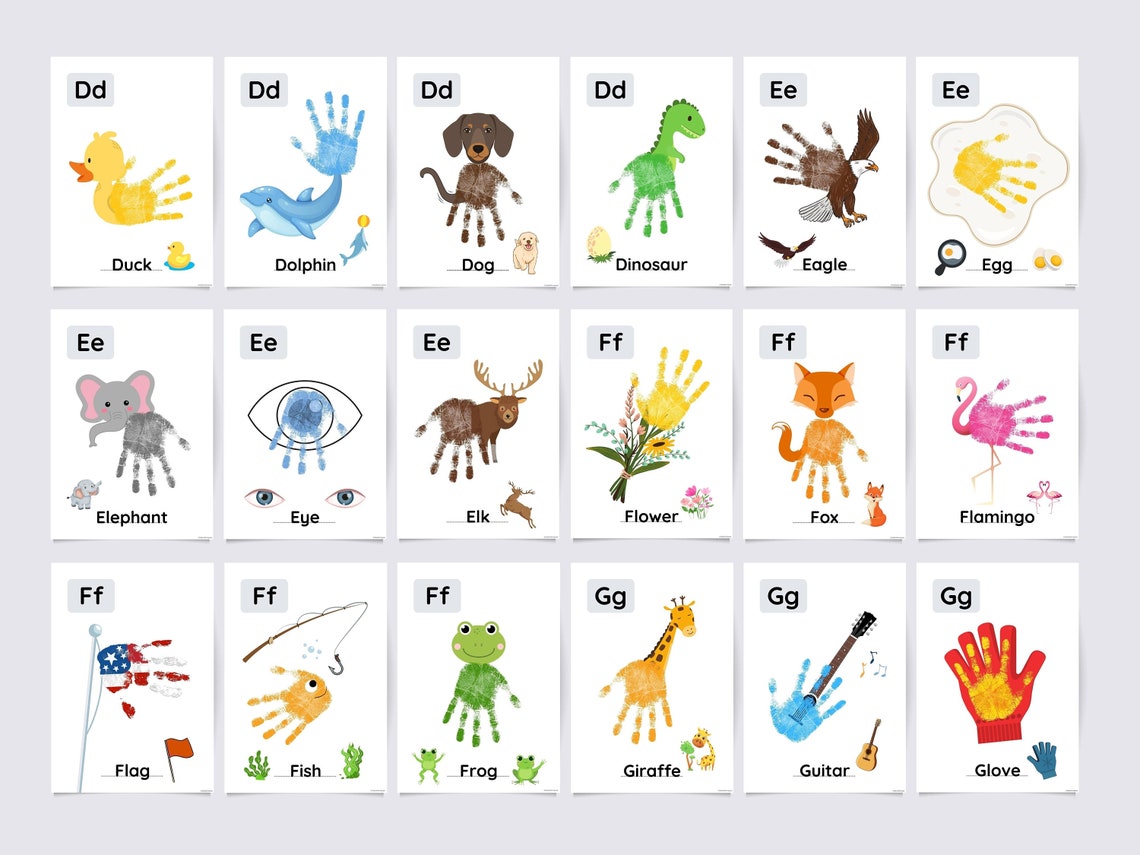 Mega Alphabet Handprint Book, Pre-school, Kindergarten, Classroom ...
