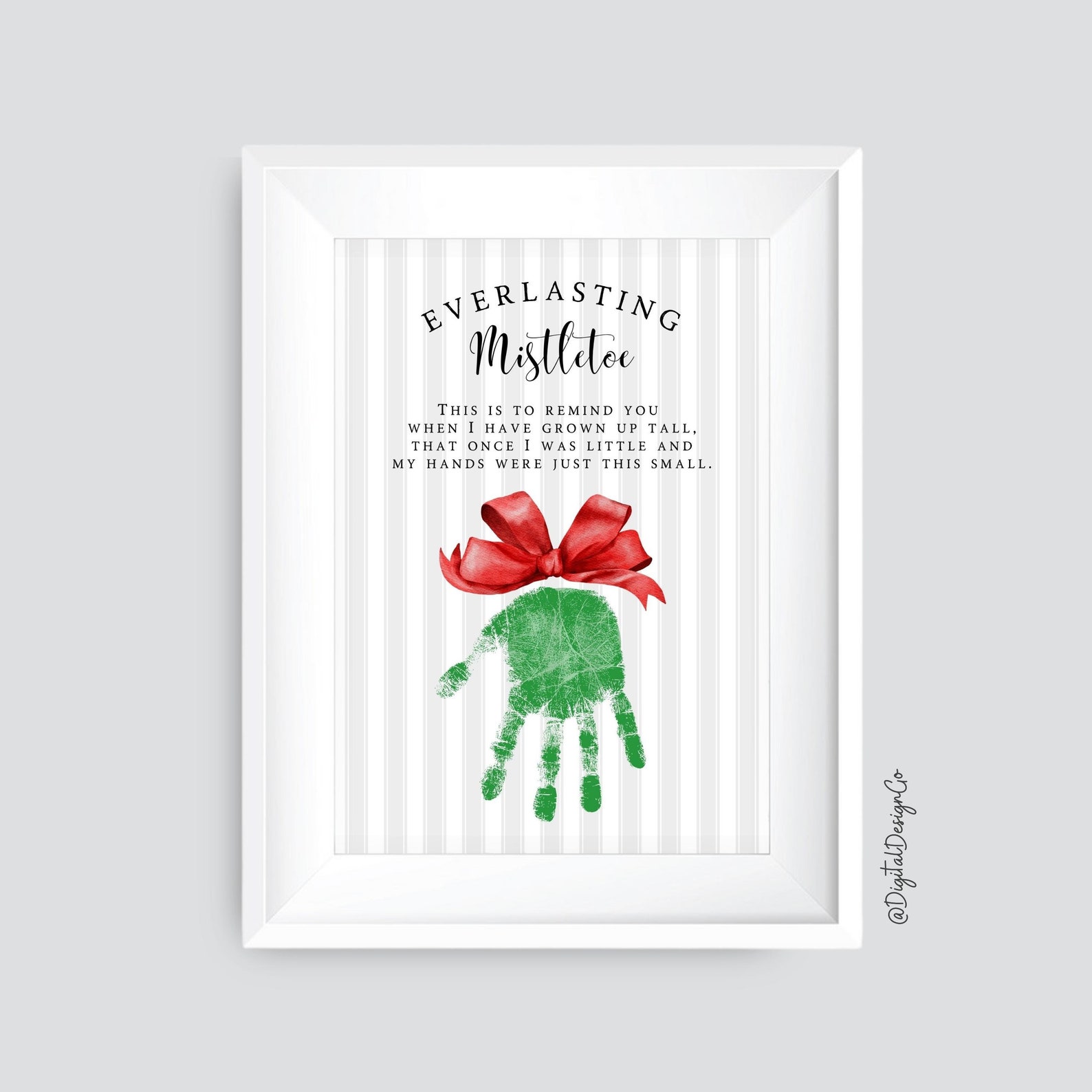 Christmas Mistletoe Handprint Art Craft Christmas Xmas Craft - Etsy