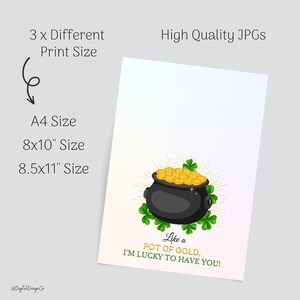 Like a Pot of Gold I'm Lucky to Have You, Rainbow, St. Patrick's Day ...