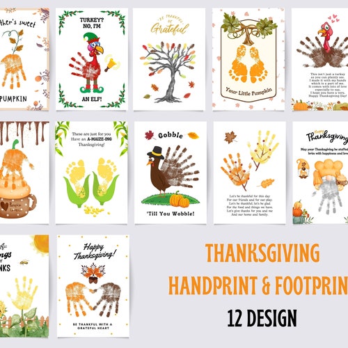 Thanksgiving Handprint Art DIY Kid Craft Handprint Keepsake - Etsy