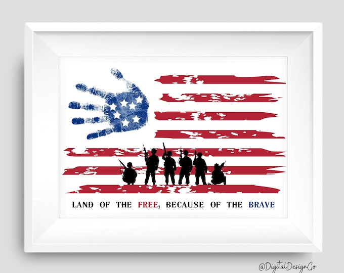 Fourth of July Handprint, Flag Poem, 4th of July Independence Day ...