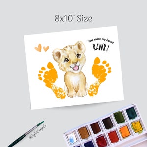 You Make My Heart RAWR, Lion Footprint Art Craft, Kids Baby Toddler ...