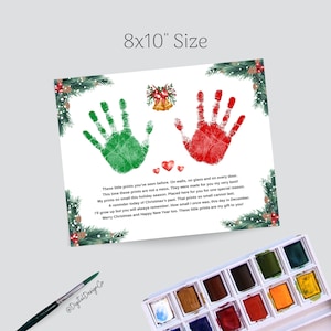 Christmas Poem Handprint Art Craft, Christmas Gift, Xmas Craft for Kids ...