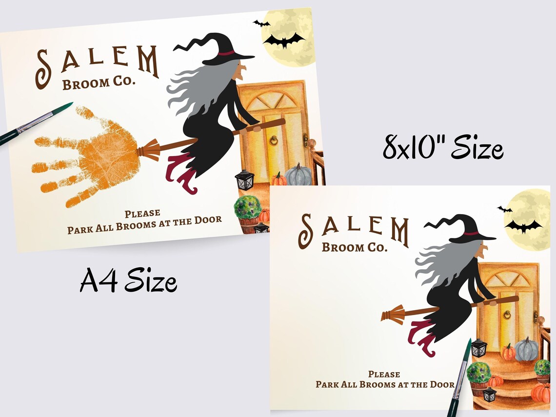 Halloween Handprint Footprint Art Craft Bundle Halloween - Etsy