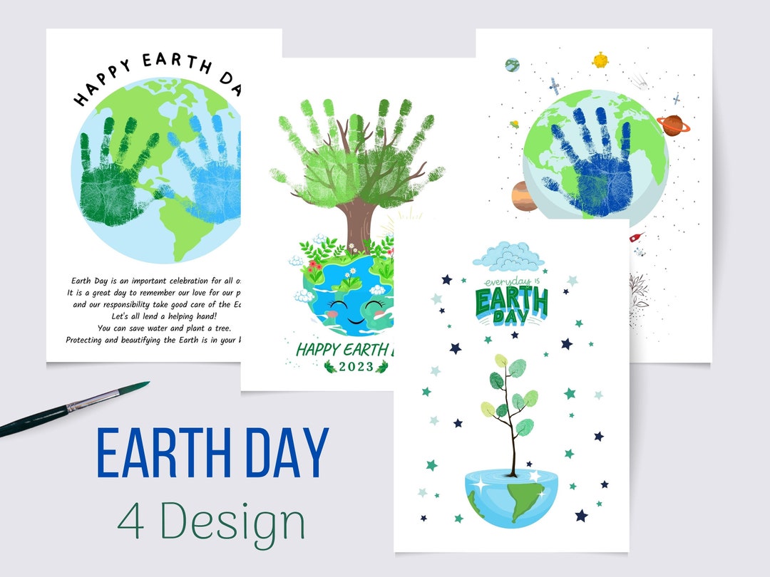 Earth Day Handprint Art Craft Bundle 2024, Earth Day Handprint ...
