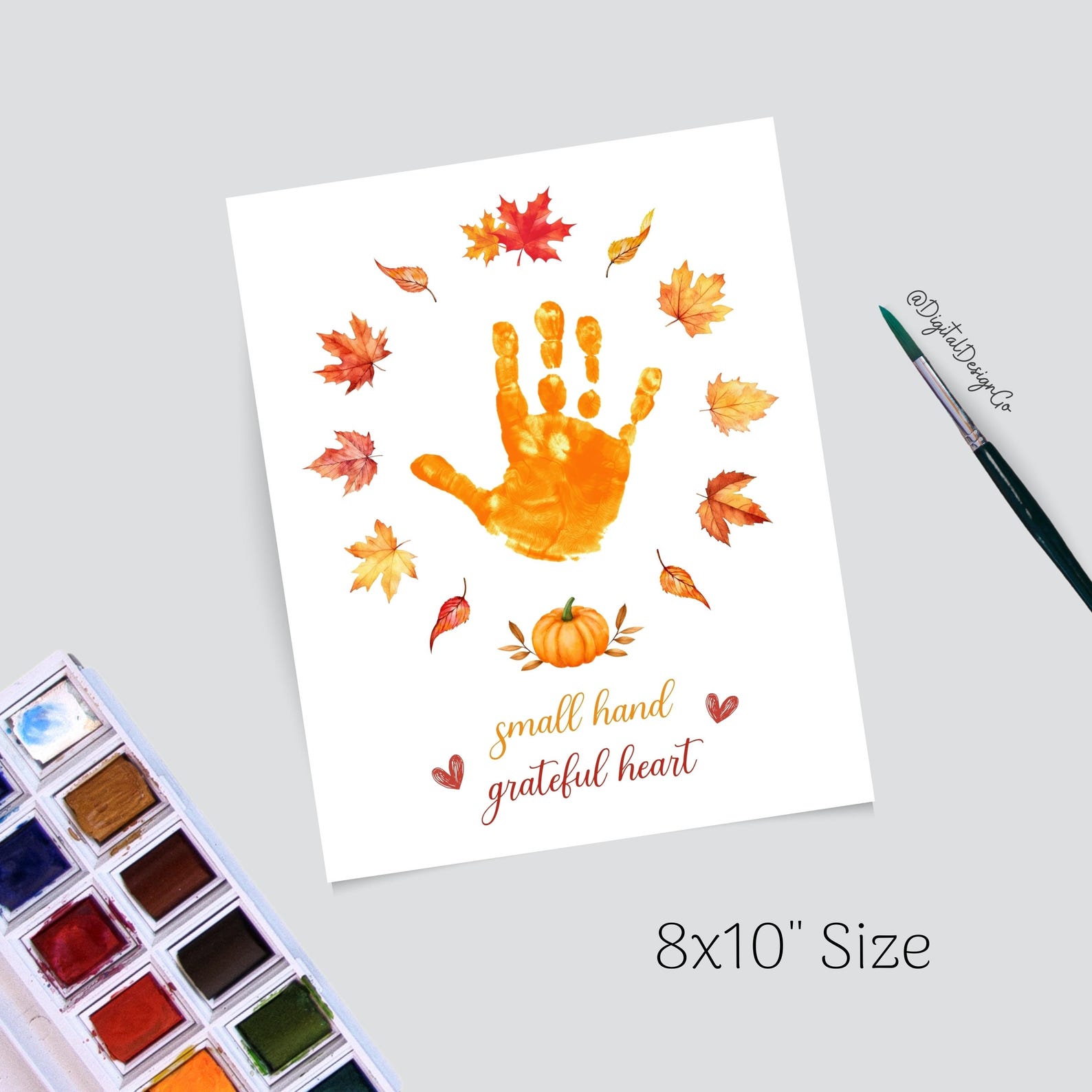 Thanksgiving Handprint Art / Fall Craft / Fall Season Frame / Kids Baby ...