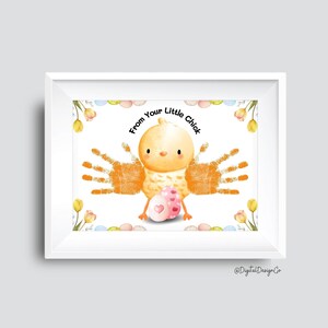 Easter Handprint Craft, From Your Little Chick, Chick Handprint Craft ...