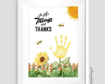 Sunflower Handprint Craft Fall Handprint Art Handprint Flower Art ...