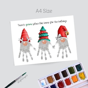 Gnome Christmas Handprint Craft, Christmas Handprint Art, Holiday, DIY ...