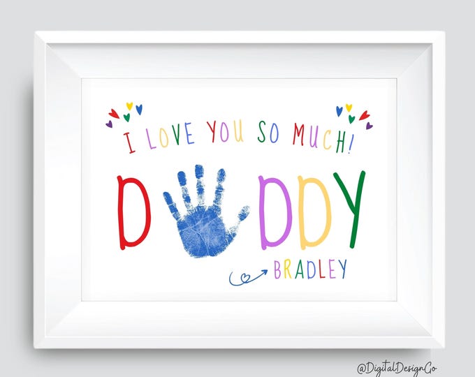 Father's Day Handprint Art, Daddy Birthday, Tree Handprint Craft, Kids ...