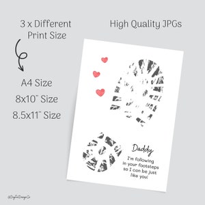 Father's Day Footprint Craft, Daddy I'm Following in Your Footsteps ...