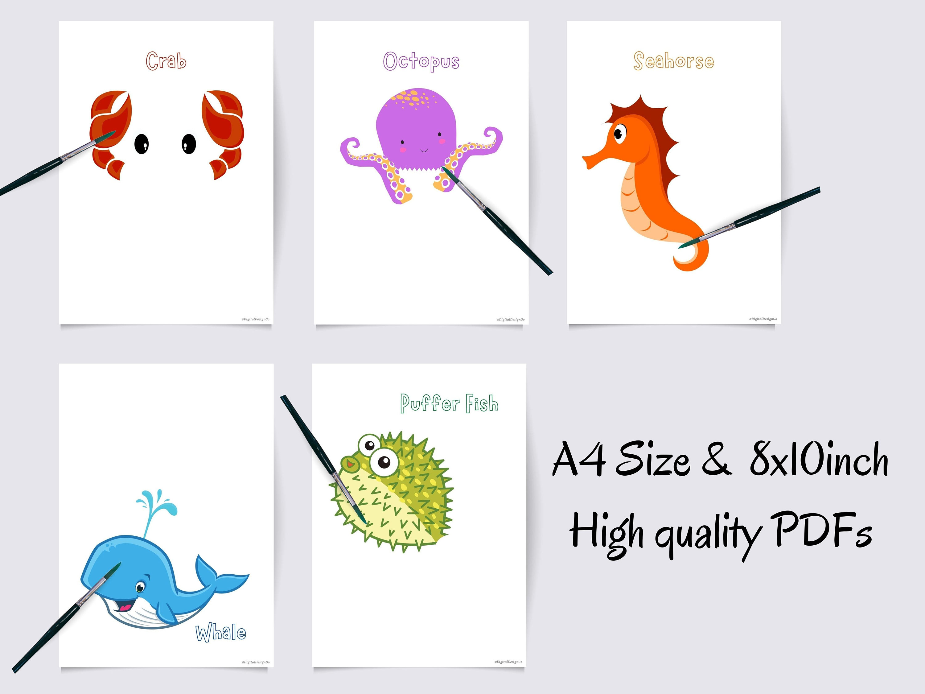 Sea Animals Handprint Art, Summer Craft, Classroom Nursery Activity ...