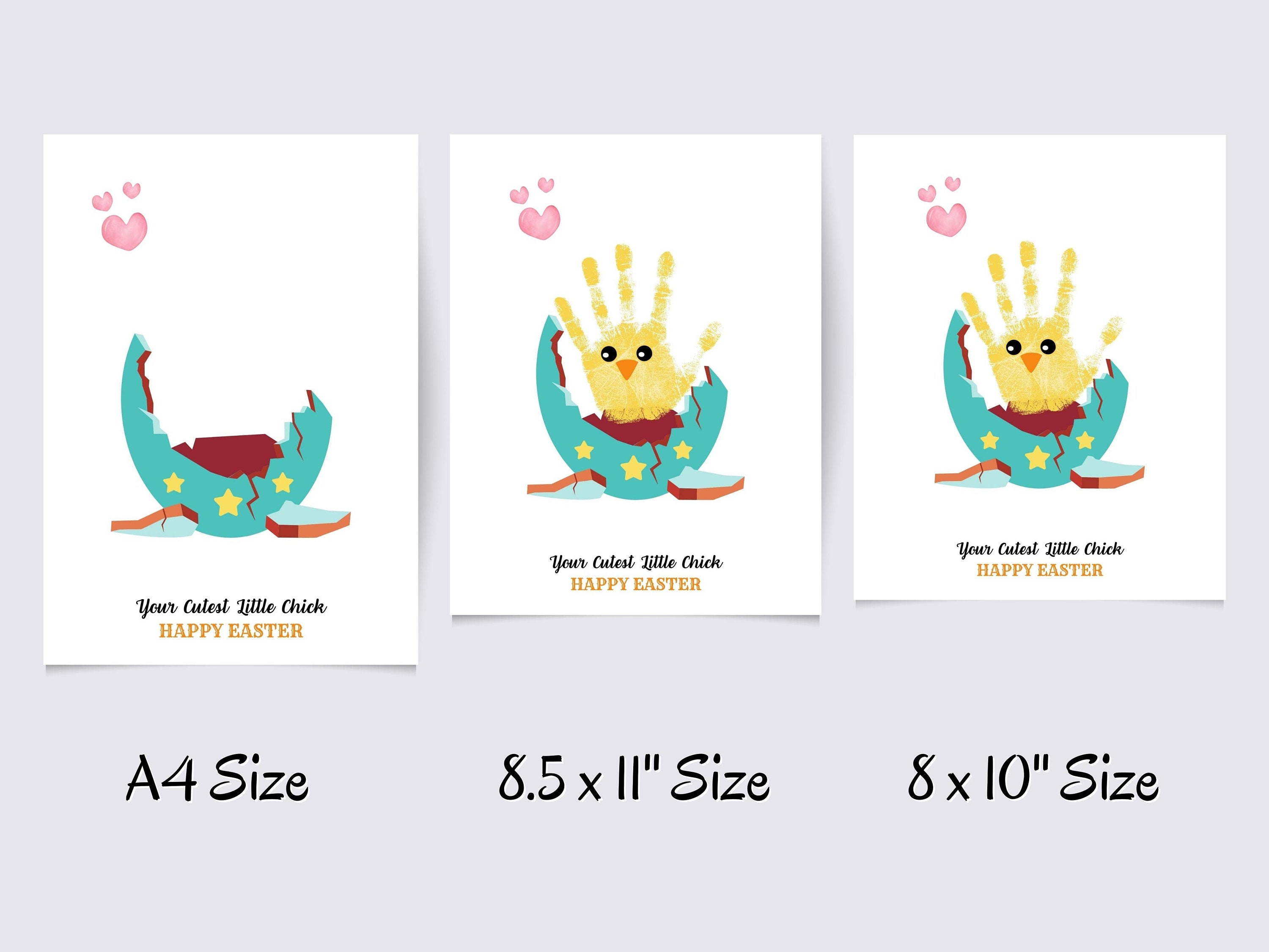 Easter Handprint Footprint Fingerprint Craft, Happy Easter, Chick Bunny ...