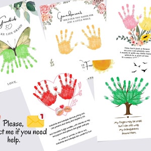 Grandparents Day Handprint Art Craft, Gift for Grandma and Grandpa ...