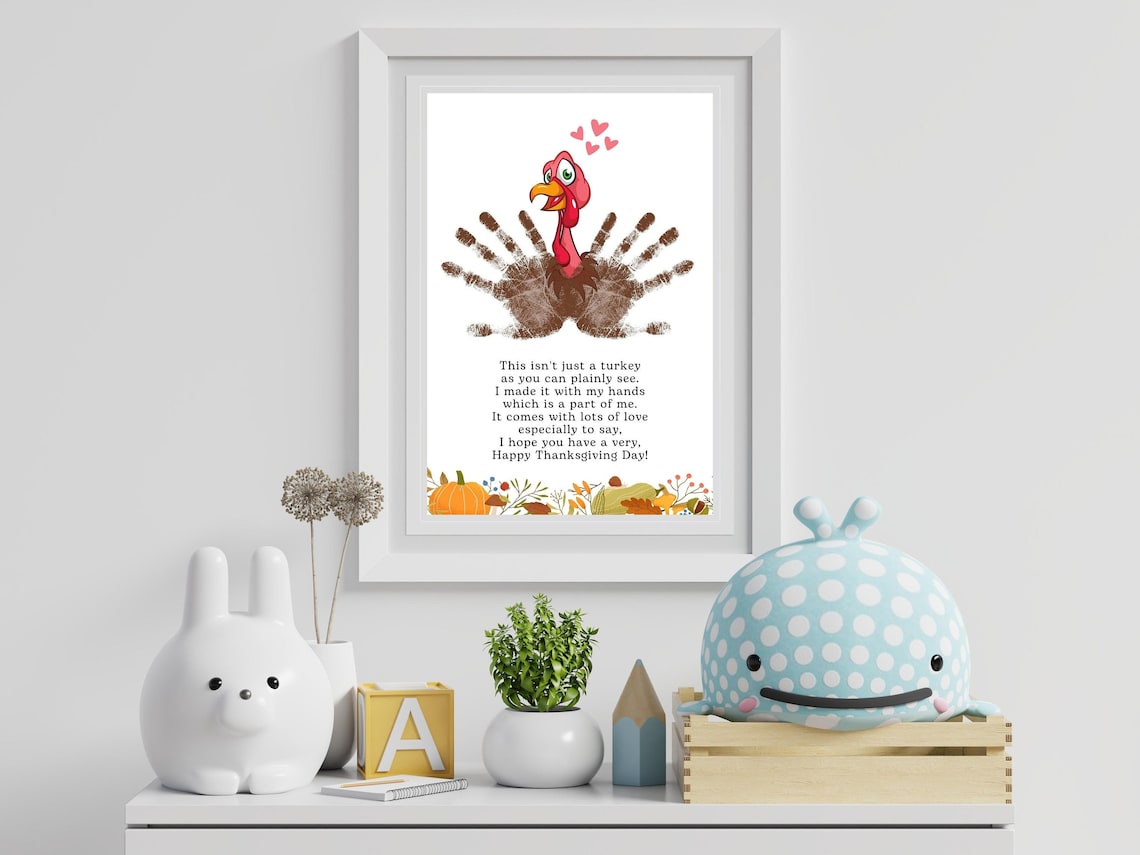 Turkey Handprint Art Turkey Poem Thanksgiving Handprint Art - Etsy