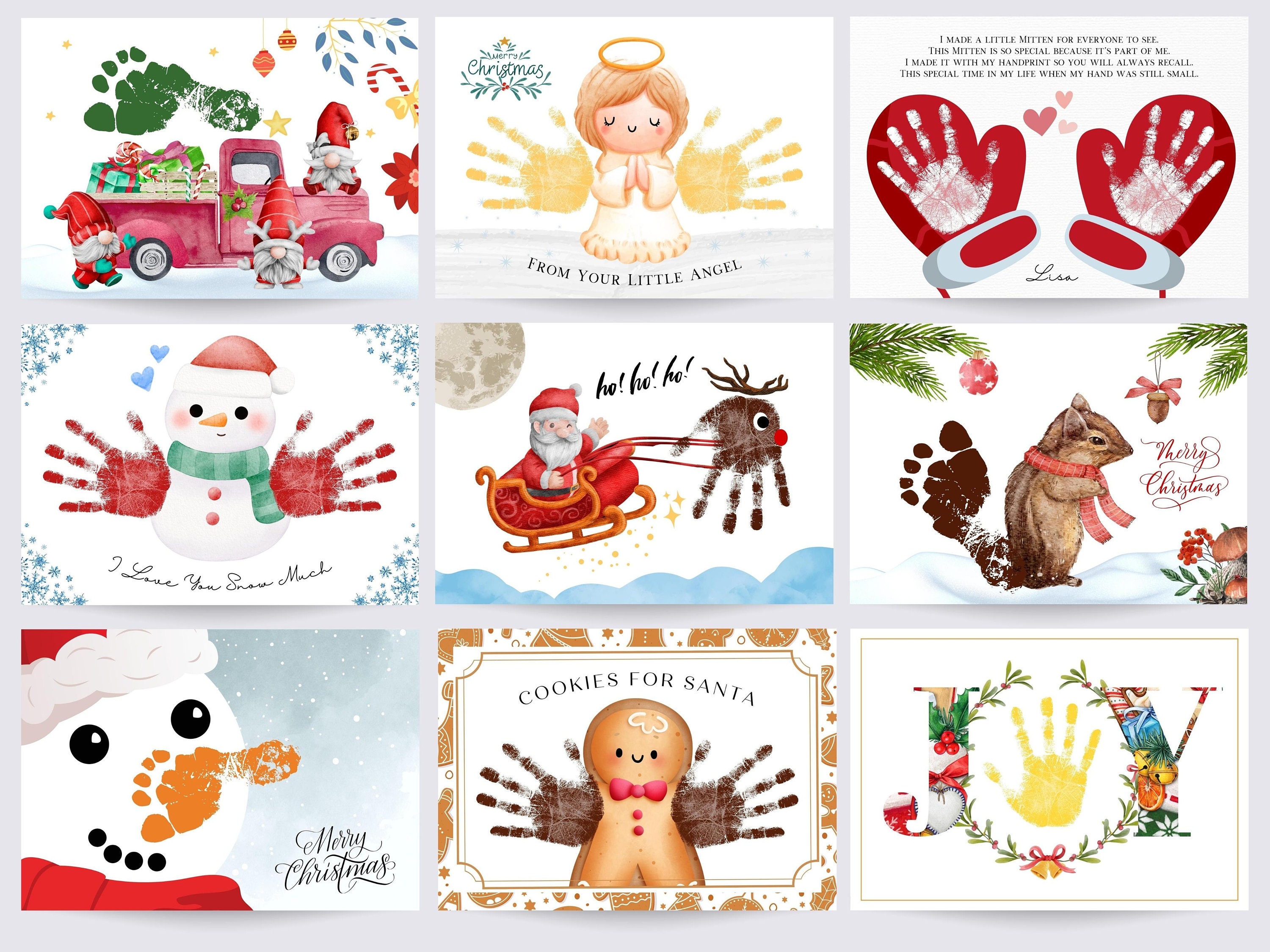 Christmas Handprint Footprint Art Craft, Christmas Bundle, Kids Baby ...