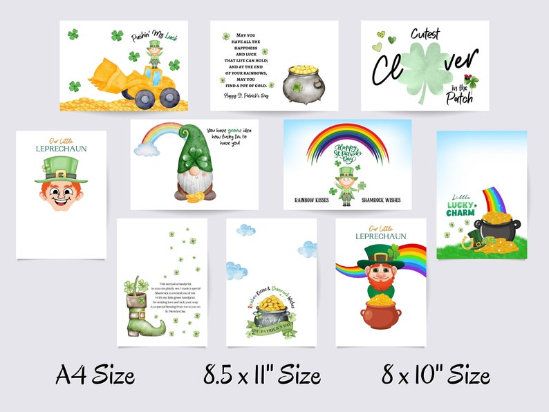 St Patrick's Day Handprint Footprint Craft Bundle Clover - Etsy