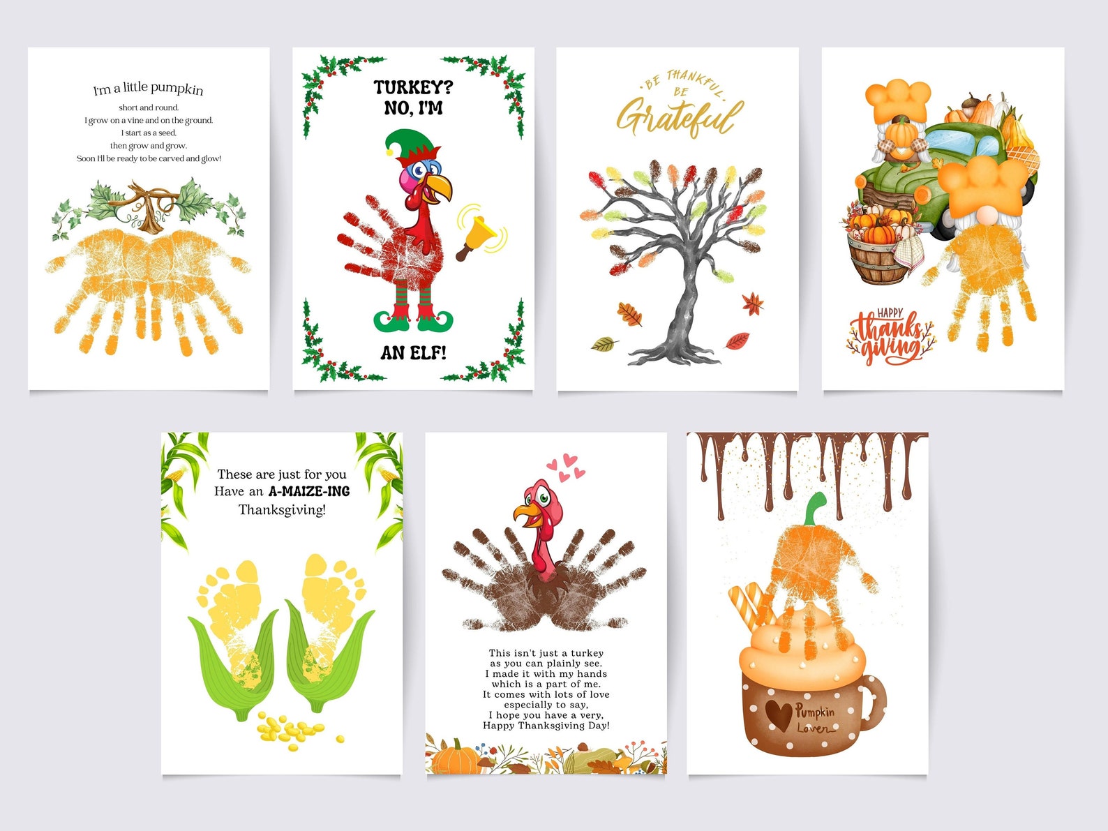 Fall Thanksgiving Mega Bundle, Thanksgiving Handprint Footprint Art ...