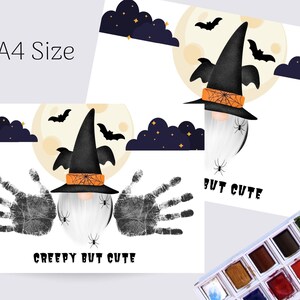 Halloween Handprint Art Creepy but Cute Handprint Craft Kids - Etsy