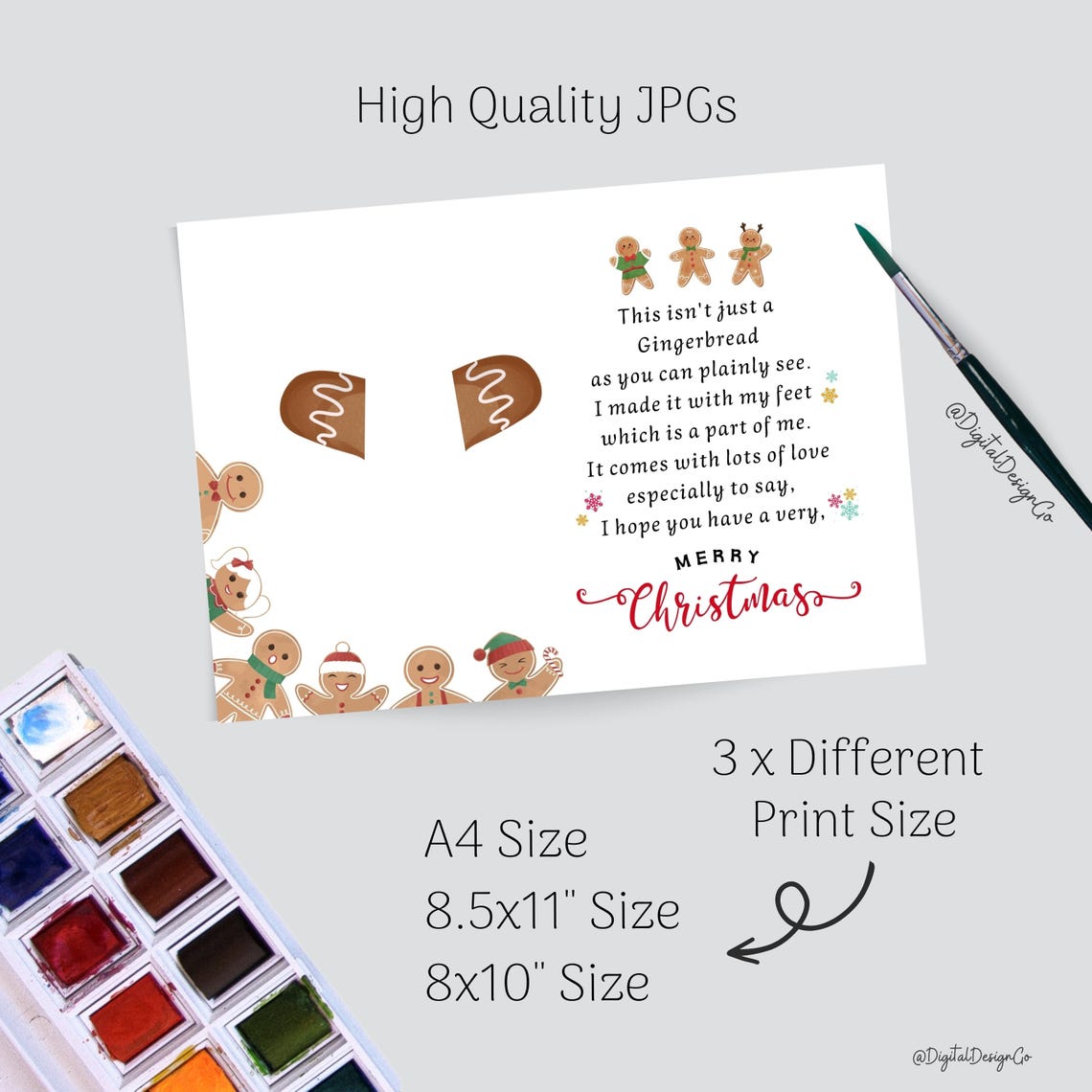 Gingerbread Footprint Art / Poem / Christmas Footprint Craft for Baby ...