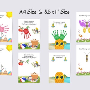 Summer Handprint Craft, Footprint, Summer Book, Kindergarten, Pre K ...