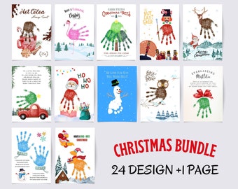 Christmas Handprint Footprint Art Craft, Christmas Bundle, Kids Baby ...