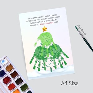 Christmas Tree Handprint Art, Poem, Merry Christmas, Tree Handprint ...
