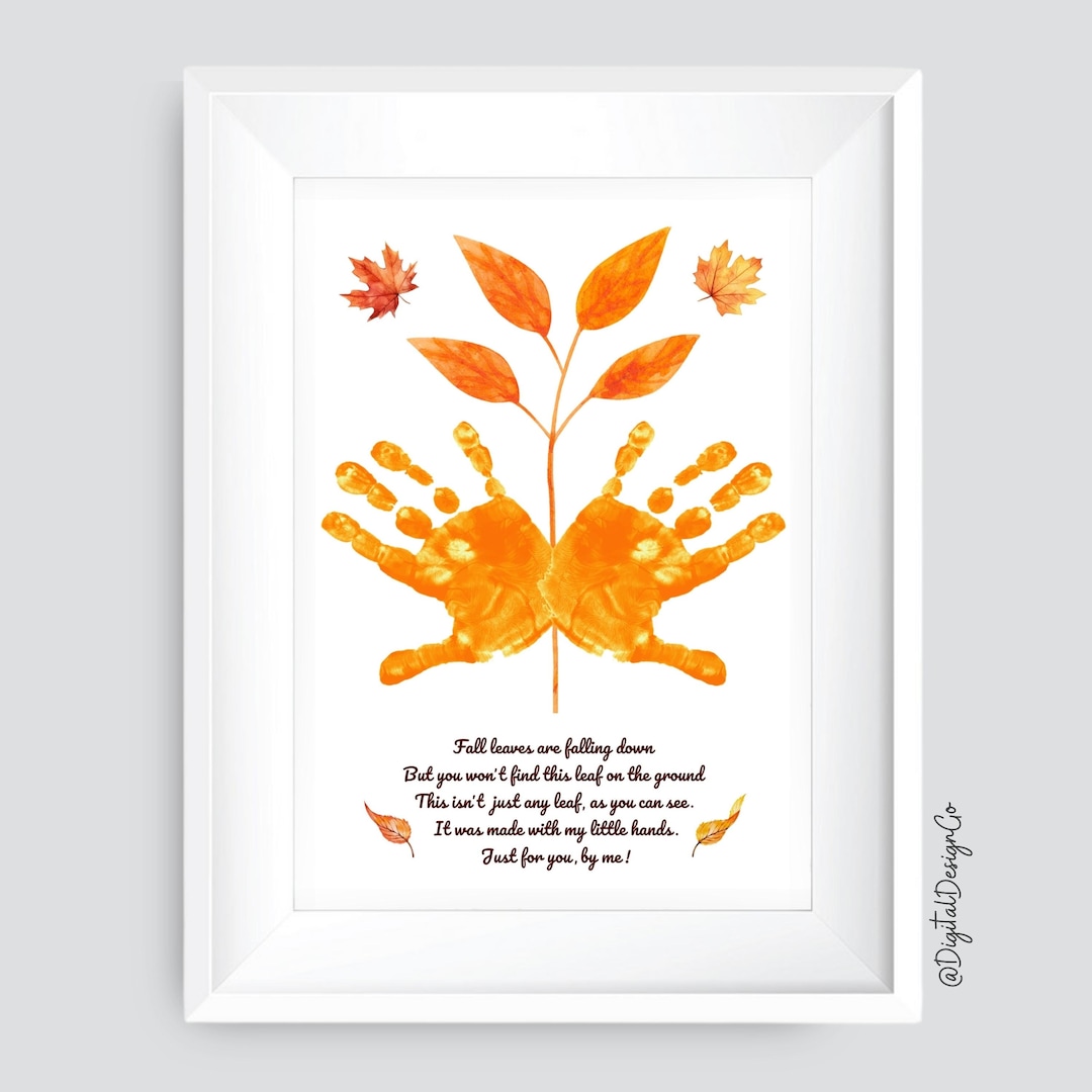 Fall Leaf Handprint Art / Fall Poem / Leaf Handprints Craft / Autumn ...