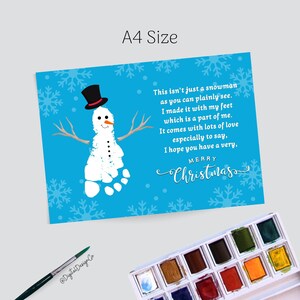 Snowman Footprint Art, Poem, Snowman Footprint Art Craft for Baby ...
